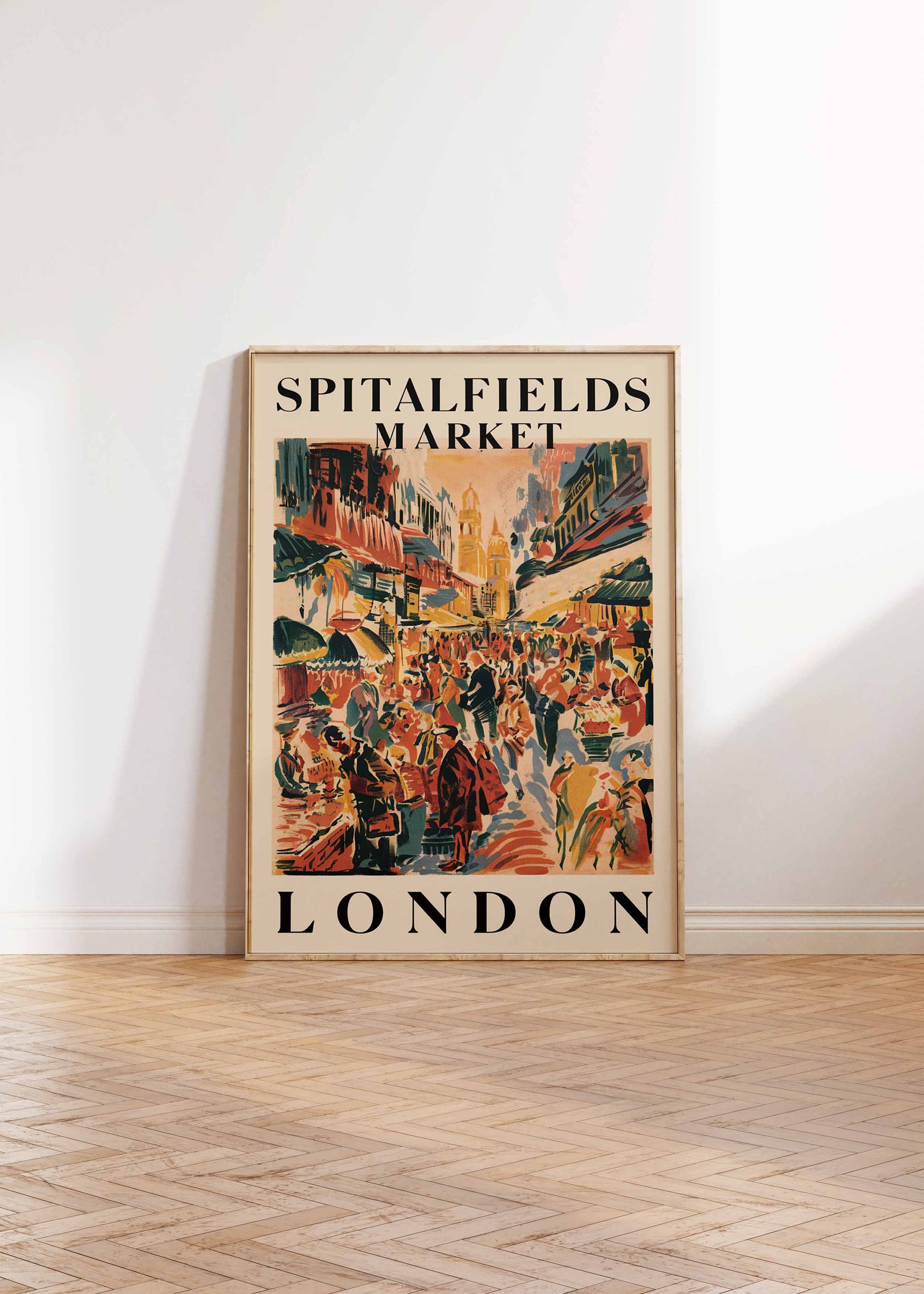 Spitalfields Market London Art Print, Retro Travel Poster - Etsy
