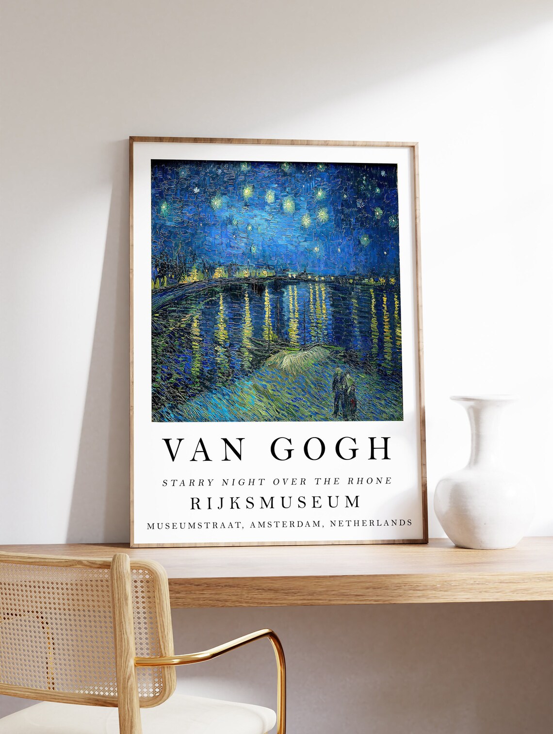 Van Gogh Exhibition Poster Starry Night Over the Rhone Van - Etsy