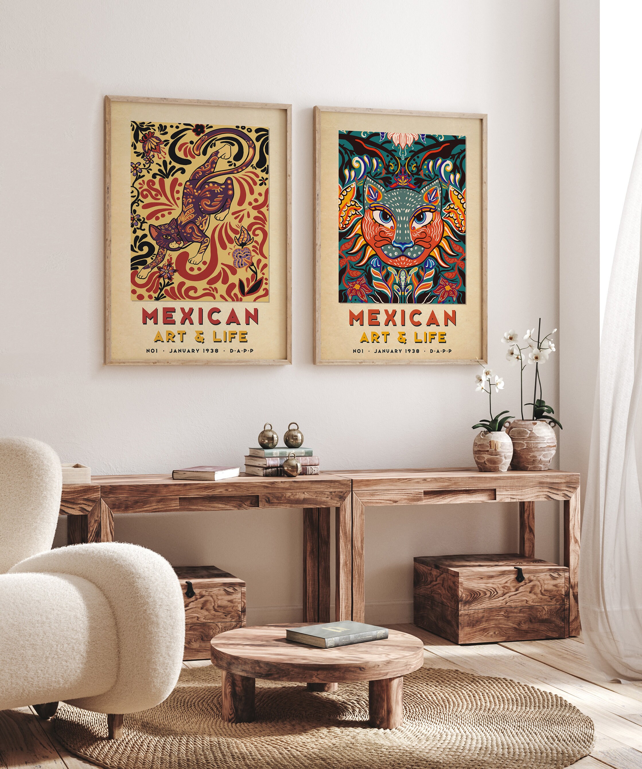Mexican Set of 2 Prints Mexican Art Poster Mexican Art - Etsy