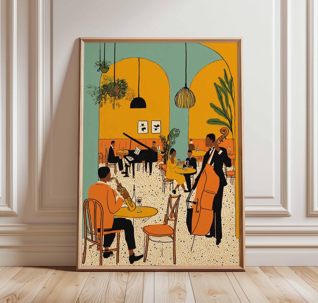 Jazz Poster, Music Wall Art Print, Retro Music Decor, Music Lover Gift ...