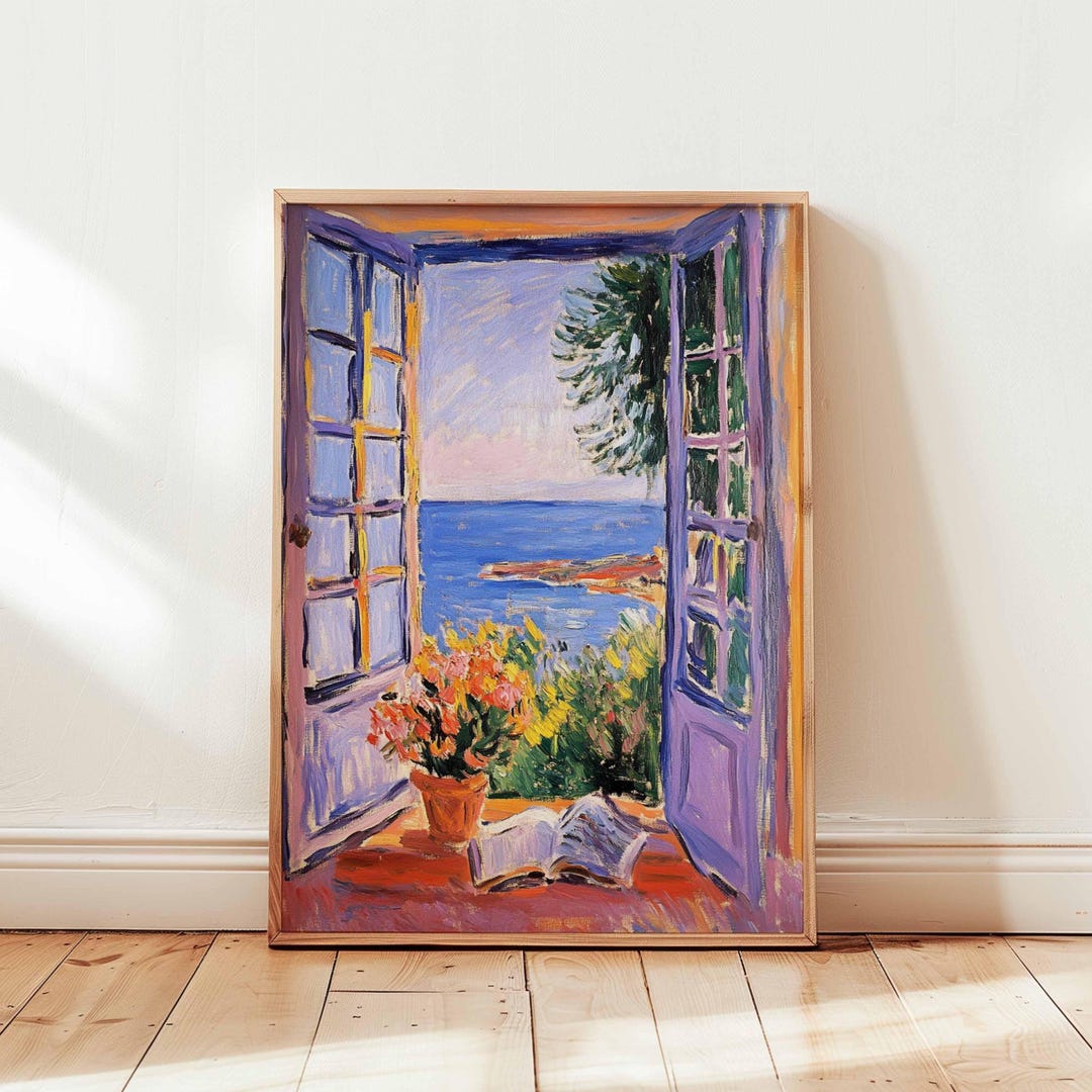 Henri Matisse Open Window Print, Botanical Seascape, Modern Wall Art - Etsy