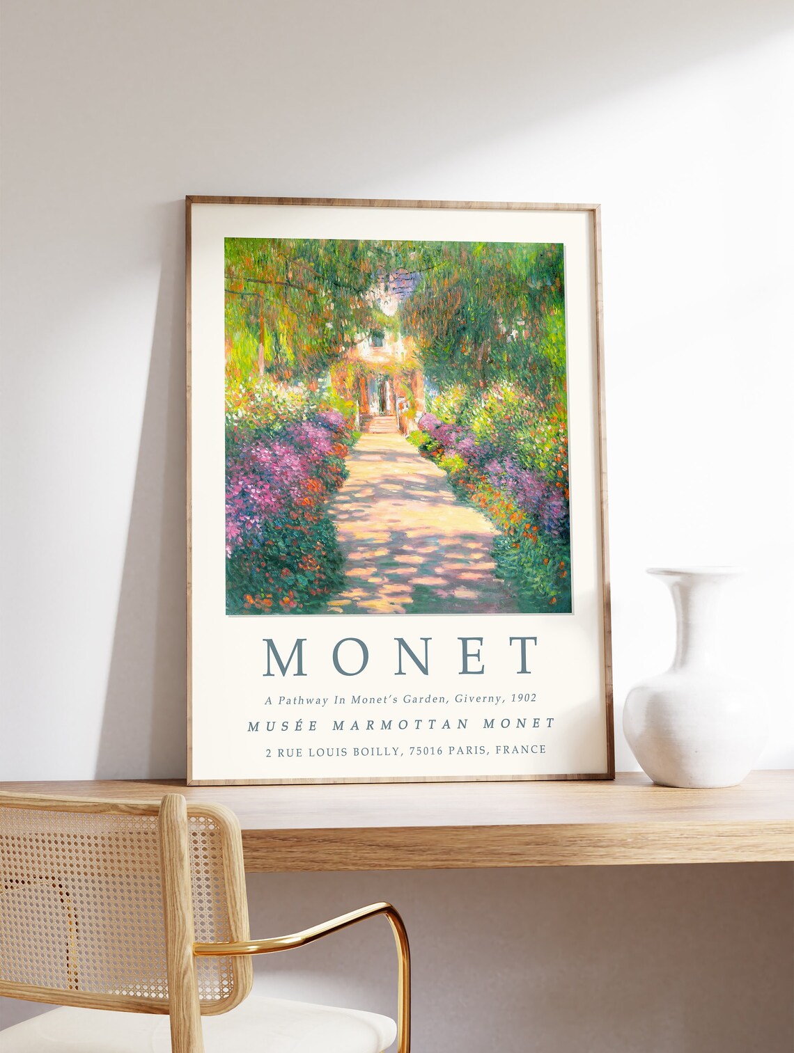 Monet Exhibition Poster, Pathway in Garden, Vintage French Decor - Etsy