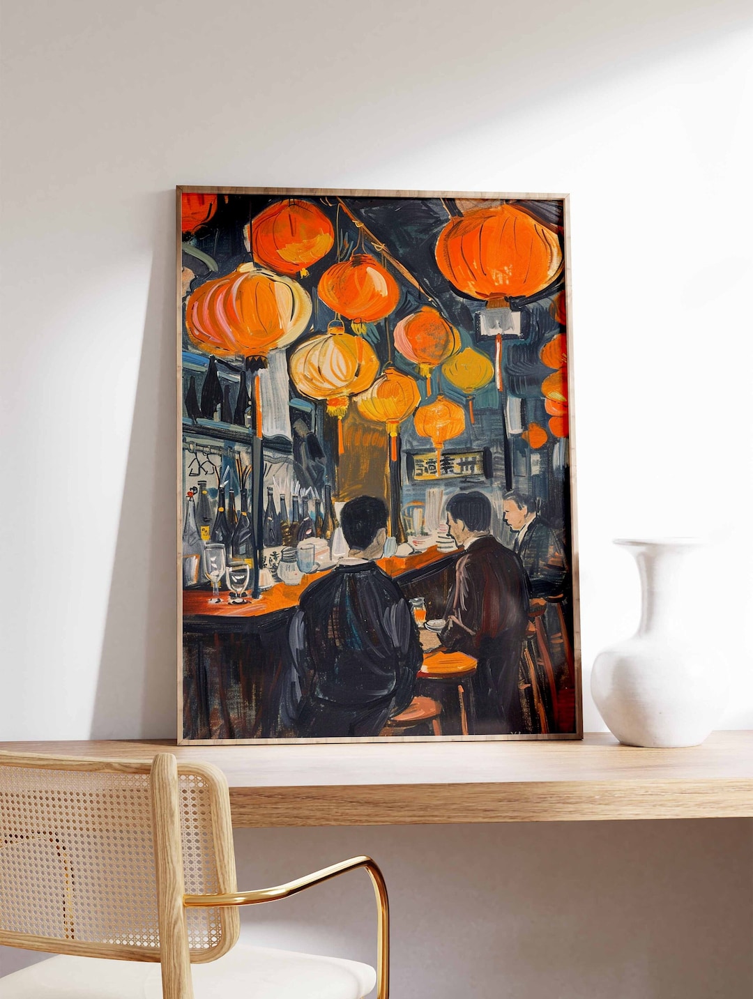 Retro Japanese Cocktail Bar Print, Vintage Izakaya Poster, Oriental ...