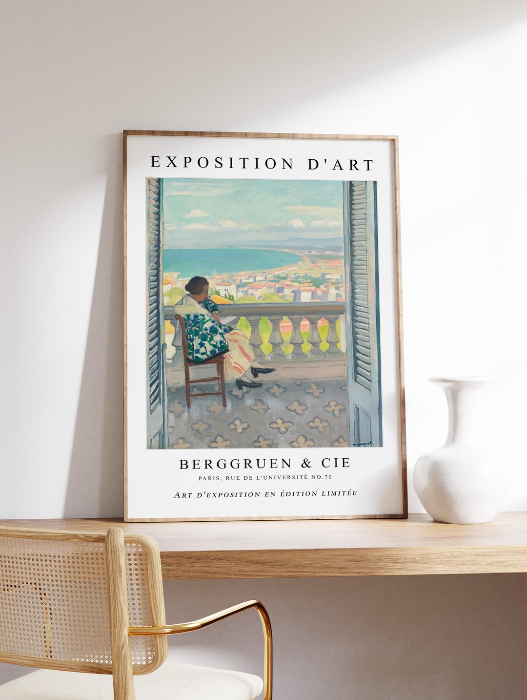 Albert Marquet Exhibition Poster, Madame Albert Marquet Reading, French ...