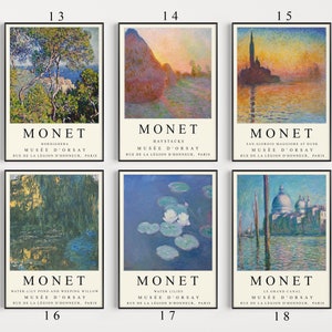 Claude Monet Poster Sets, Claude Monet Print, Claude Monet Art, Floral ...
