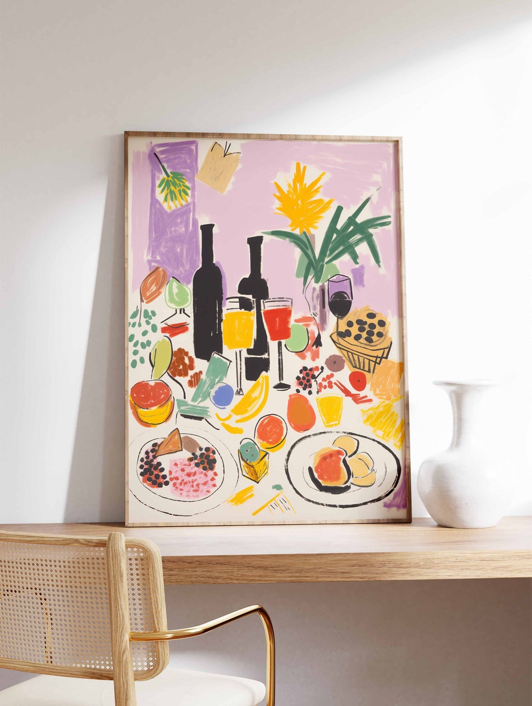 Retro Food Art Print, Vintage Kitchen Still Life Poster - Etsy