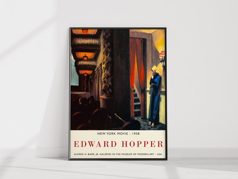 Edward Hopper Exhibition Poster, New York Movie, Edward Hopper Art ...