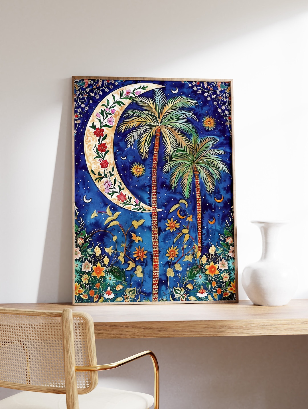 Islamic Floral Art Poster, Traditional Islamic Print, Islamic Artwork ...