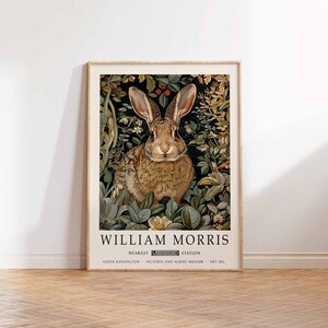 William Morris Print, Rabbit Poster, William Morris Poster, Botanical ...