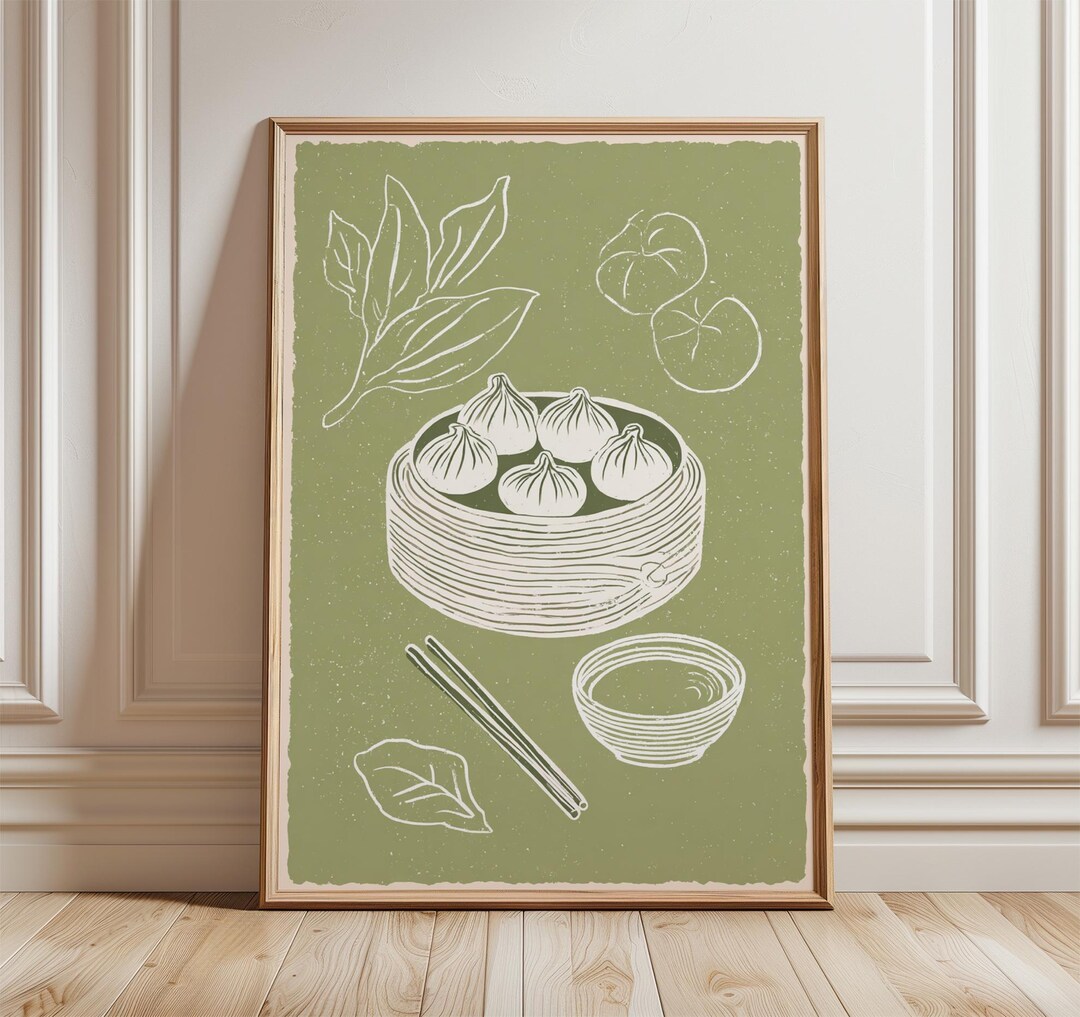 Dim Sum Line Art Print, Asian Kitchen Decor - Etsy