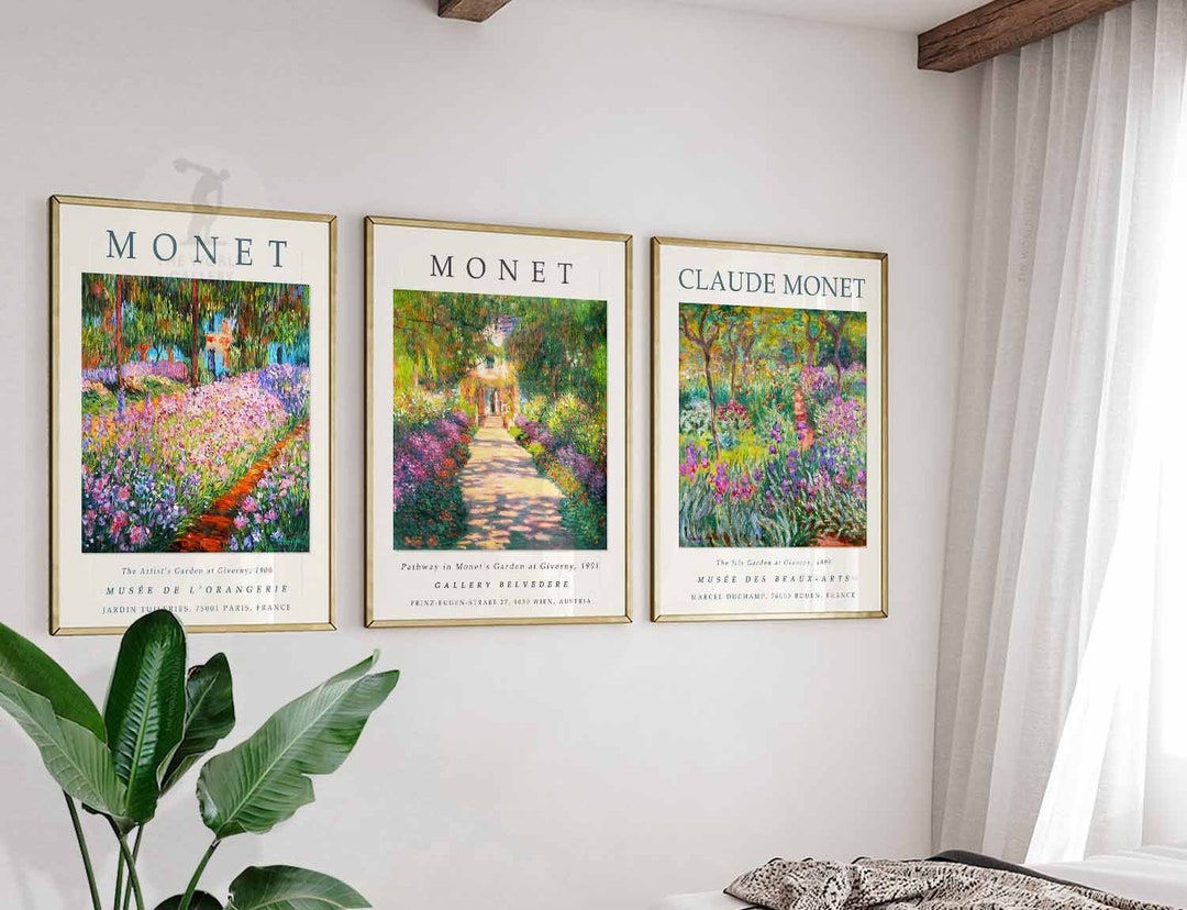 Claude Monet Poster Set, Claude Monet Prints, Botanical Wall Art ...