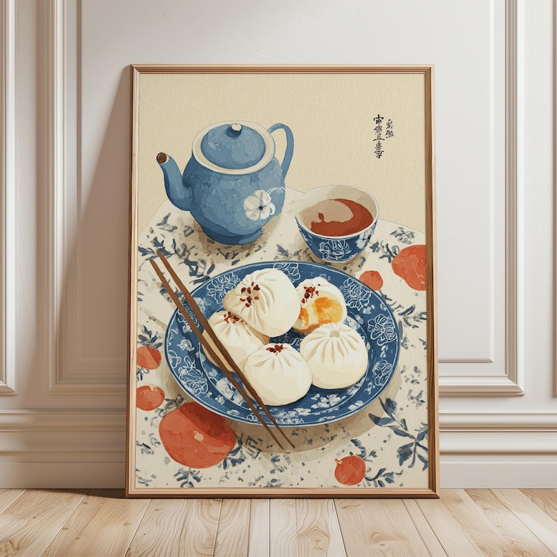Chinese Dumpling Print - Etsy UK