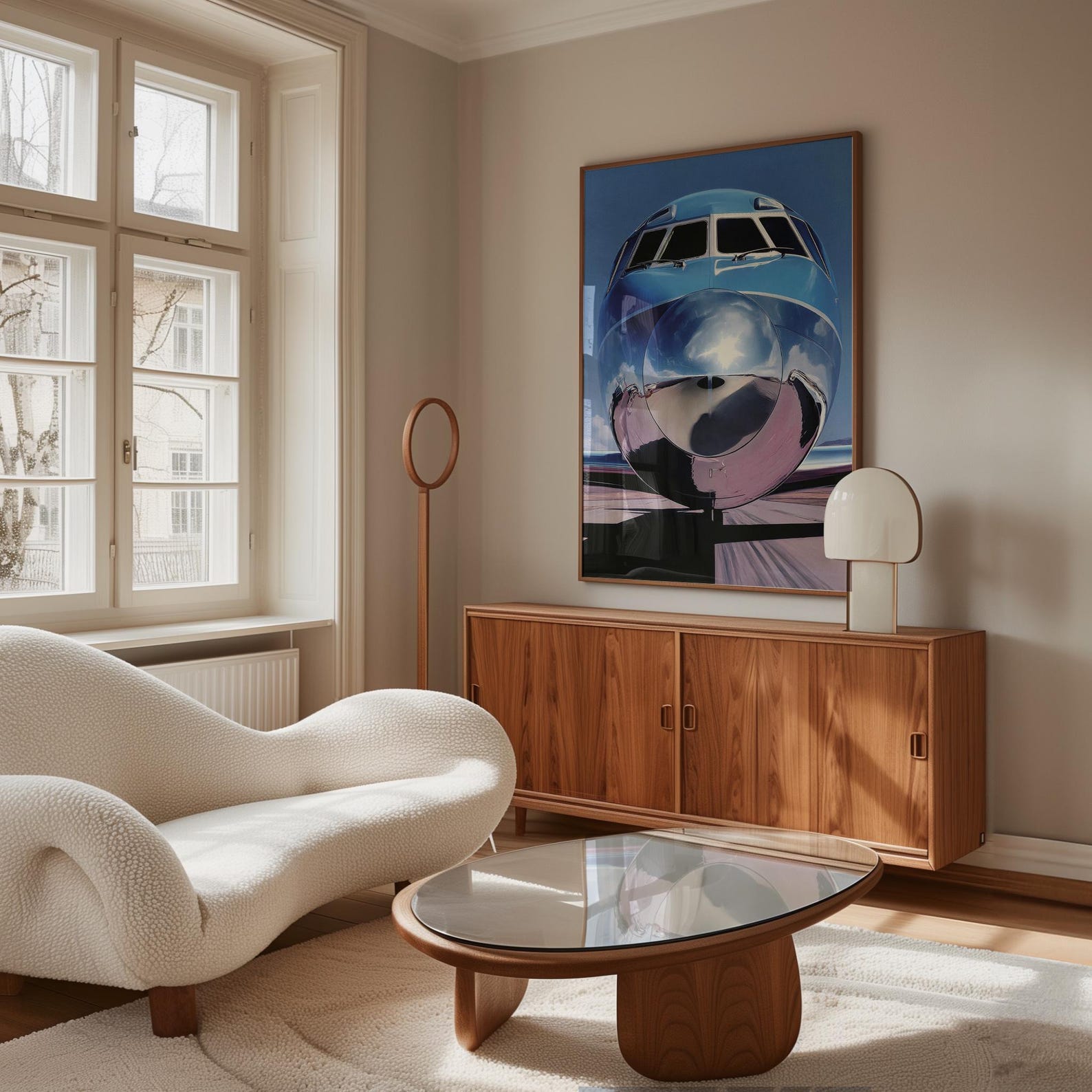 Blue Aircraft Nose Poster | Aviation Photography Wall Art | Modern ...