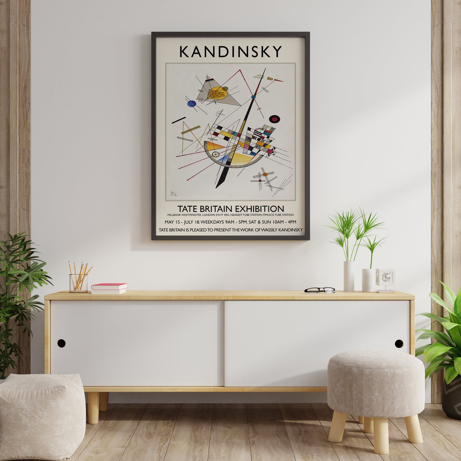 Wassily Kandinsky Exhibition Poster, Kandinsky Print, Delicate Tension ...