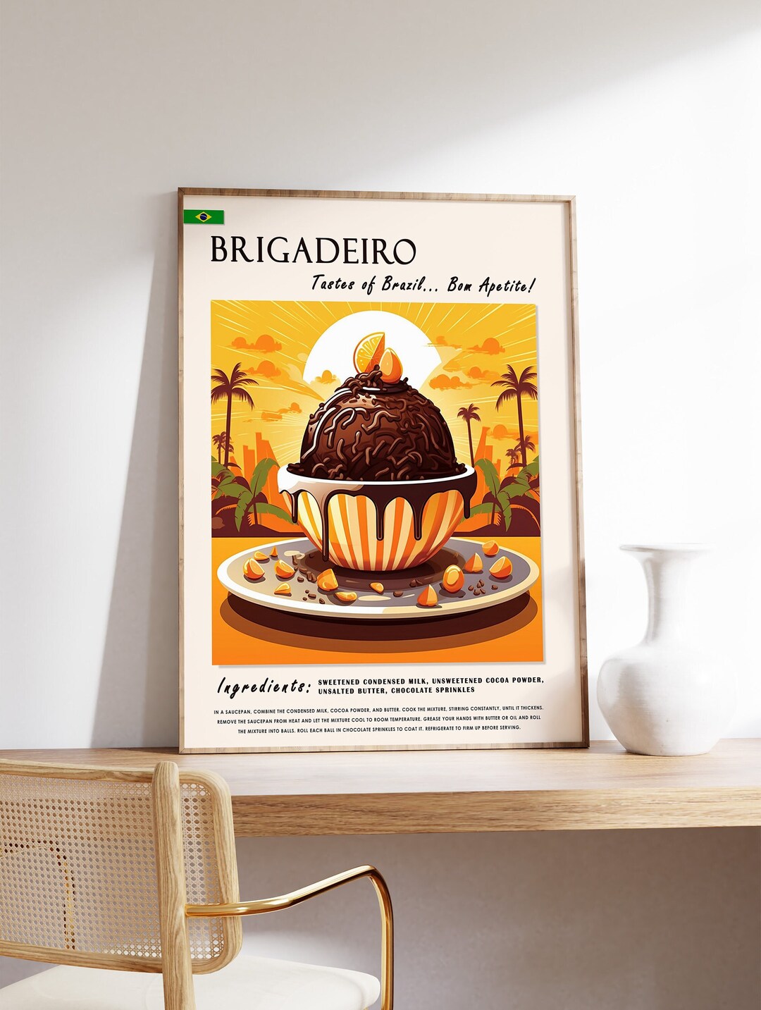 Brigadeiro Brazilian Food Poster, Brazil Food Print, Latin American ...