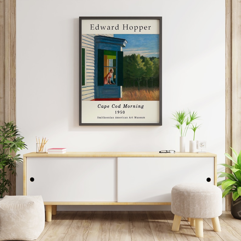 Edward Hopper Exhibition Poster, Cape Cod Morning, Edward Hopper Print ...