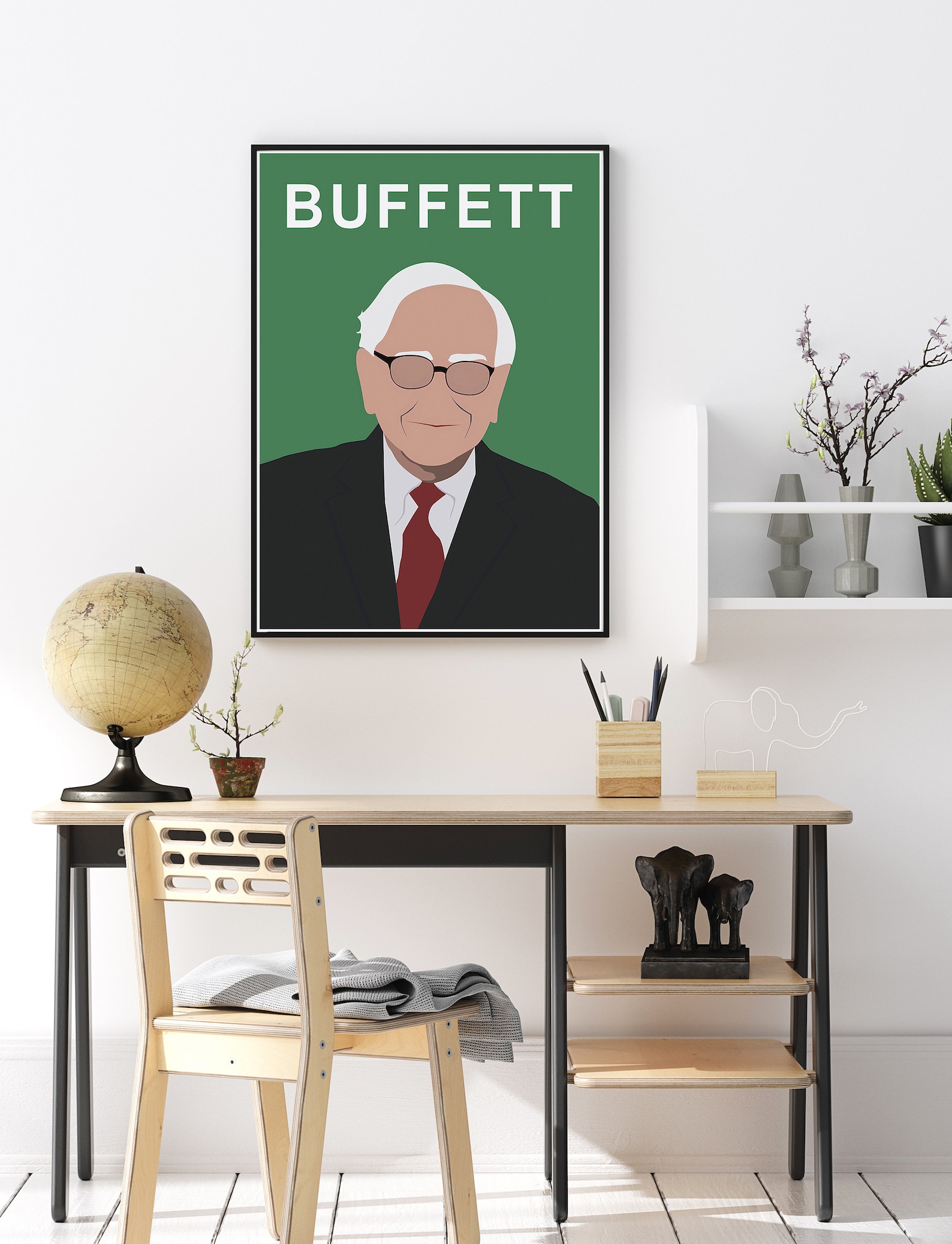 Warren Buffett Art Print, Stock Market Decor - Etsy