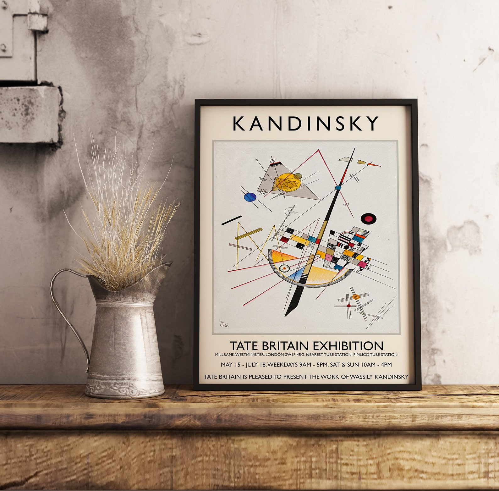 Wassily Kandinsky Exhibition Poster, Kandinsky Print, Delicate Tension ...