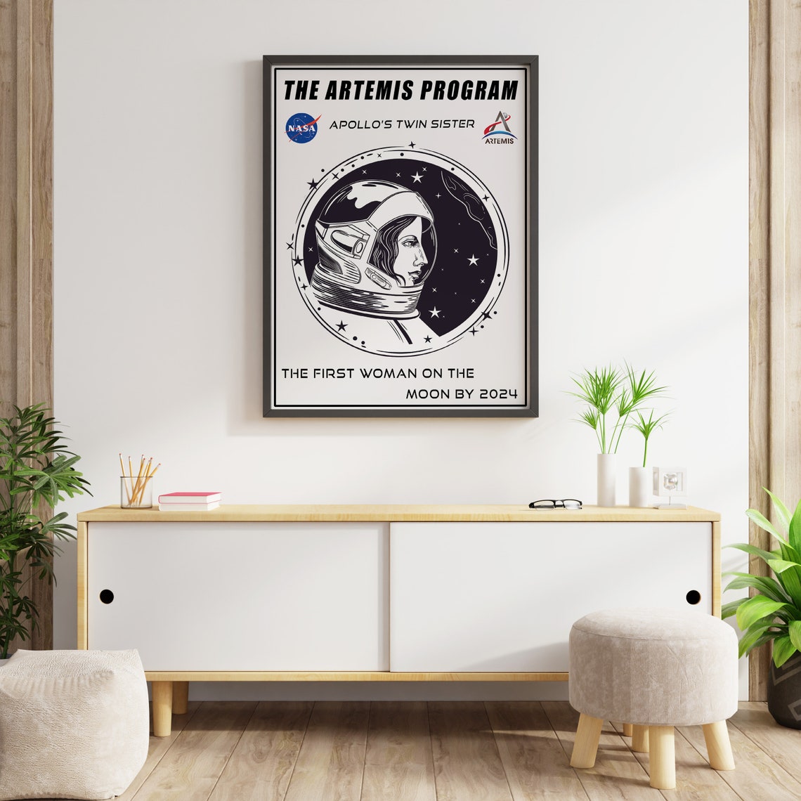 Nasa Space Poster Artemis Female Astronaut Project Female | Etsy