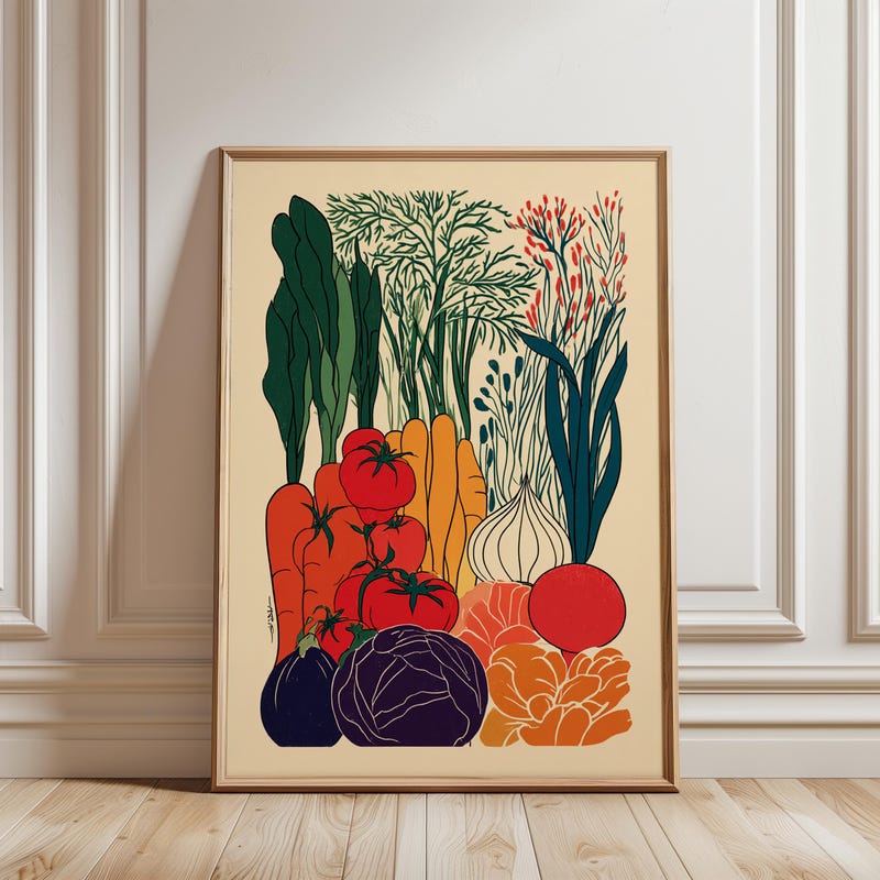 Vegetable Poster - Etsy UK