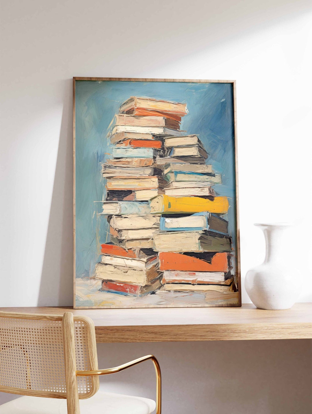 Vintage Library Poster, Book Shop Print, Book Lovers Gift, Reading Gift ...