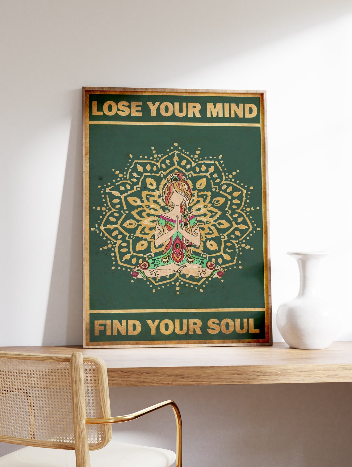Lose Your Mind Find Your Soul Poster, Spiritual Print, Floral Art ...
