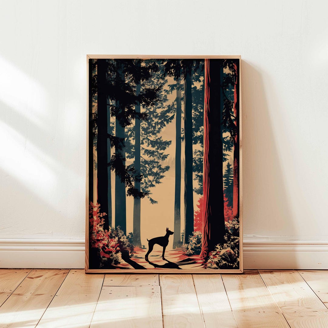 Doberman Poster, Dog Print, Doberman Wall Art, Pet Decor, Guard Dog ...