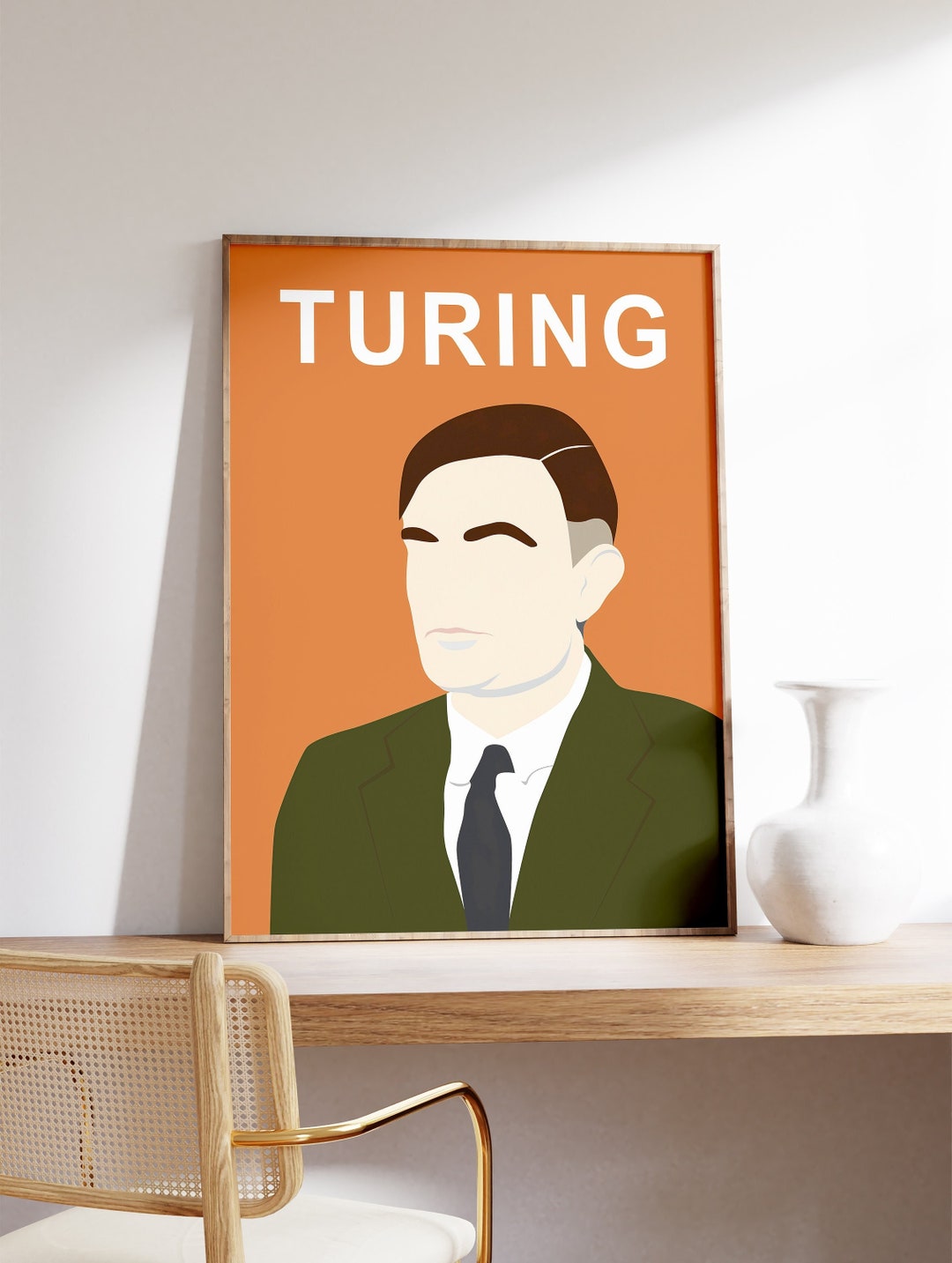 Alan Turing Print, Alan Turing Poster, LGBT Art, WW11 Minimalist Art ...