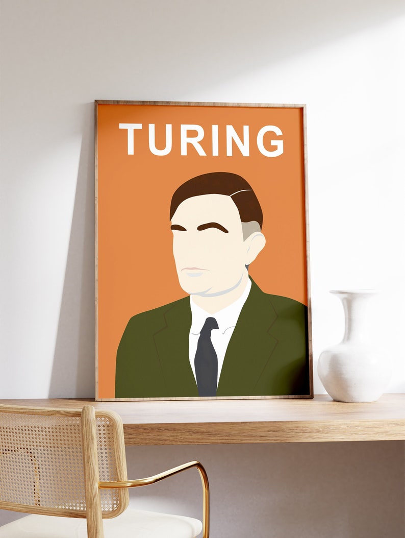 Alan Turing Print Alan Turing Poster LGBT Art WW11 - Etsy