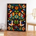 Mexican Floral Poster, Mexican Art Print, Floral Wall Art, Psychedelic ...