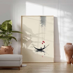 Minimalist Nature Wall Poster, East Asia Poster, Traditional Japanese ...