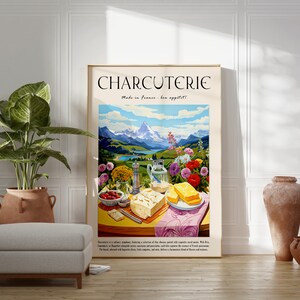 Food Poster, French Cheese Print, Kitchen Decor, Food and Drink Art ...
