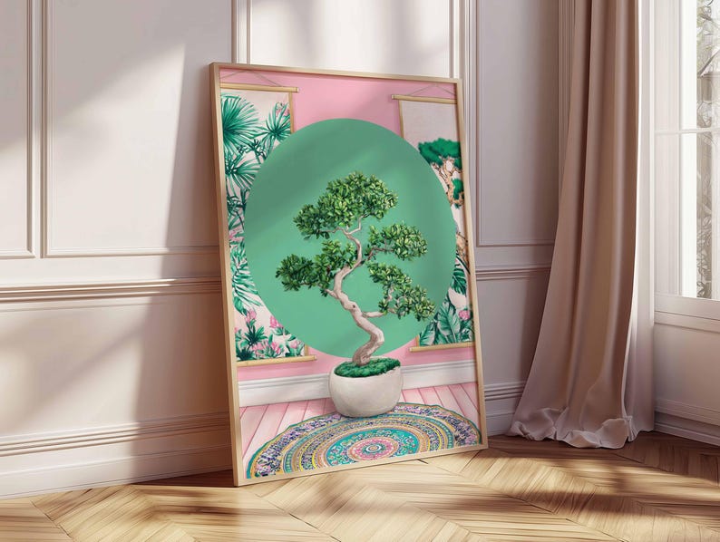 Japanese Bonsai Poster, Zen Tree Print, Japanese Nature Wall Art ...