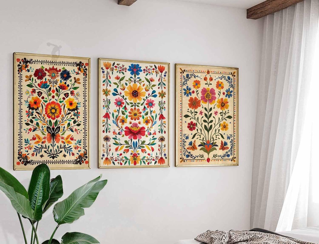 Vintage Set of 3 Mexican Posters, Mexican Prints, Mexican Decor ...