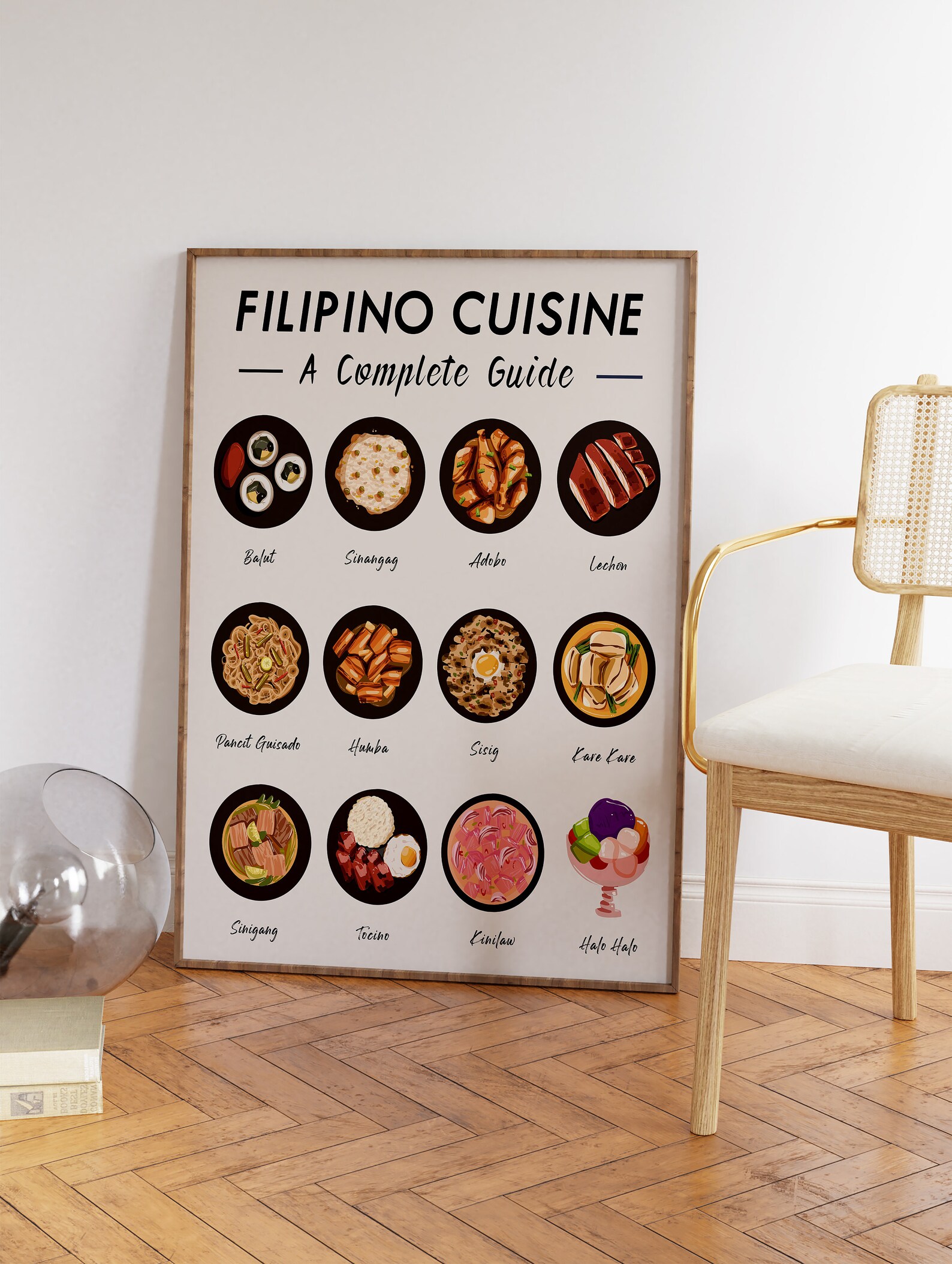 Filipino Food Art Print Filipino Cuisine Wall Art - Etsy