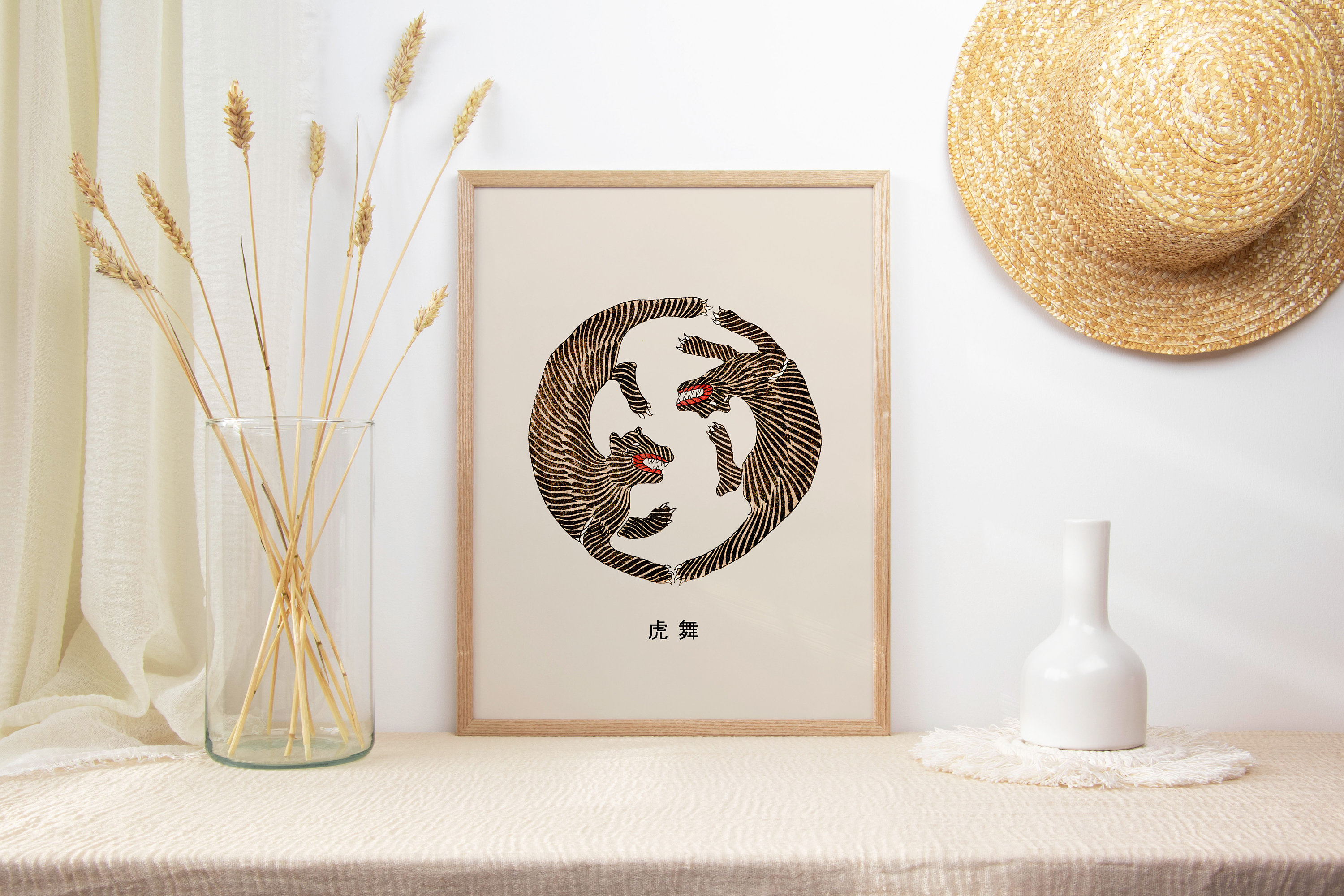 Wild Japanese Animals Poster Vintage Oriental Art Print - Etsy