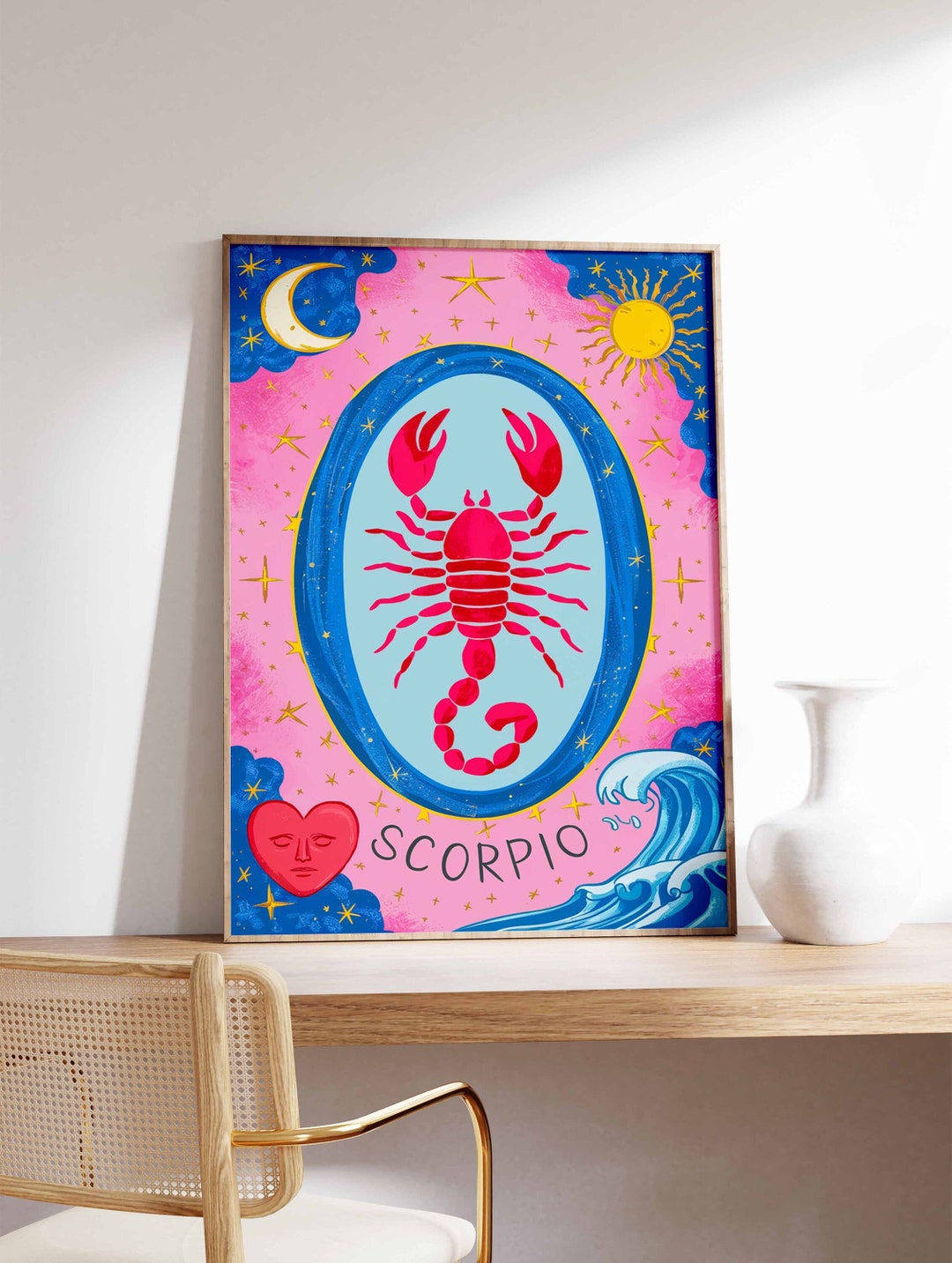 Scorpio Poster, Star Sign Poster, Zodiac Print, Birthday Gift ...