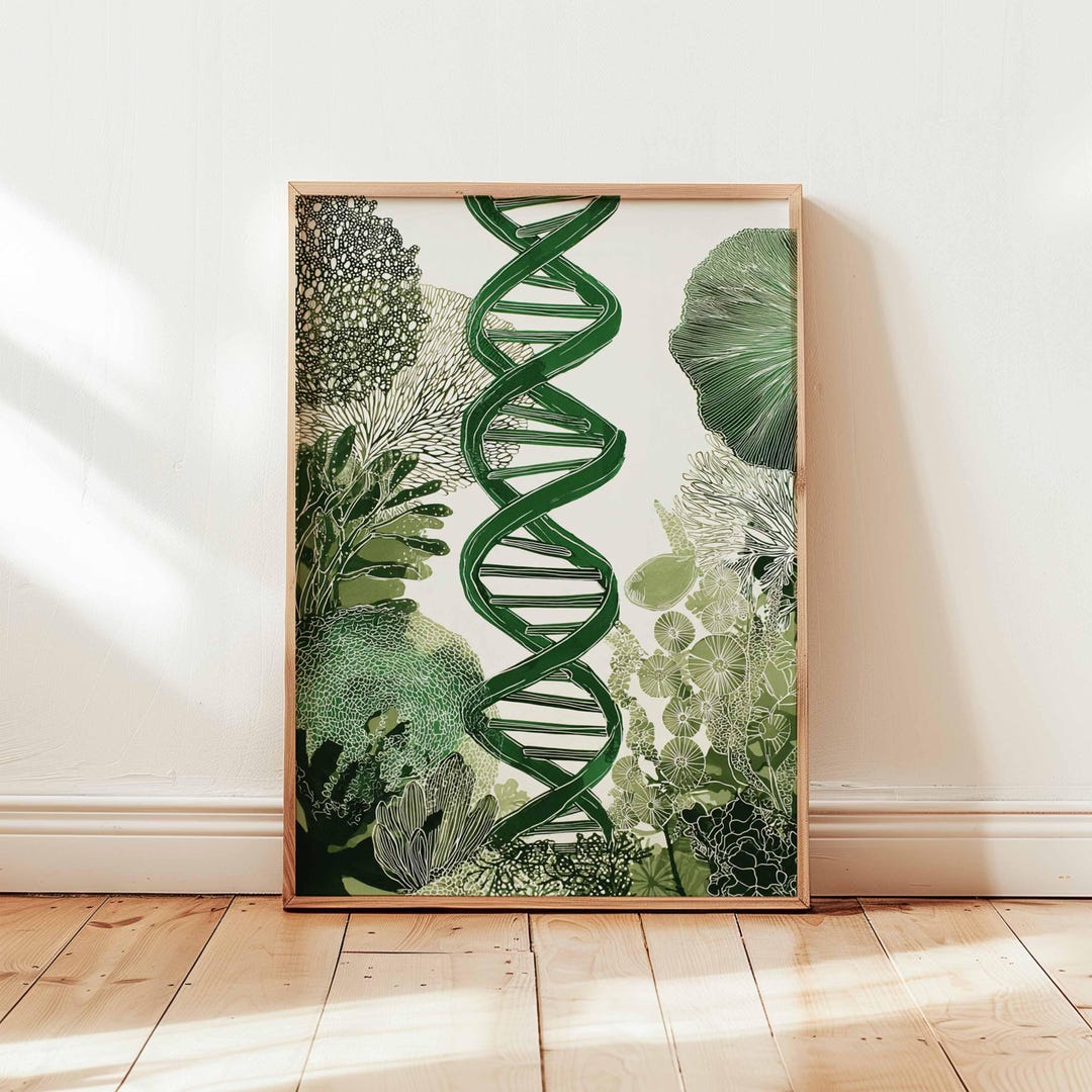 Molecular Biology Poster, Science Wall Art, DNA Structure Print ...