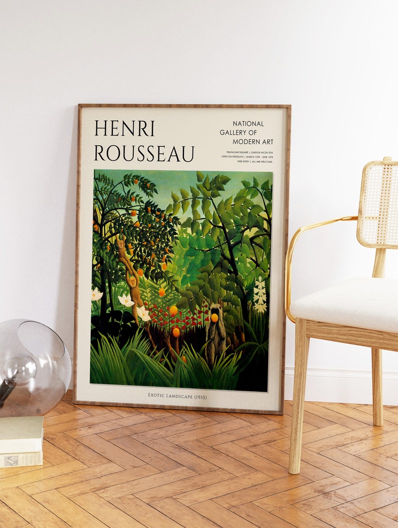 Henri Rousseau Poster Exotic Landscape Henri Rousseau - Etsy