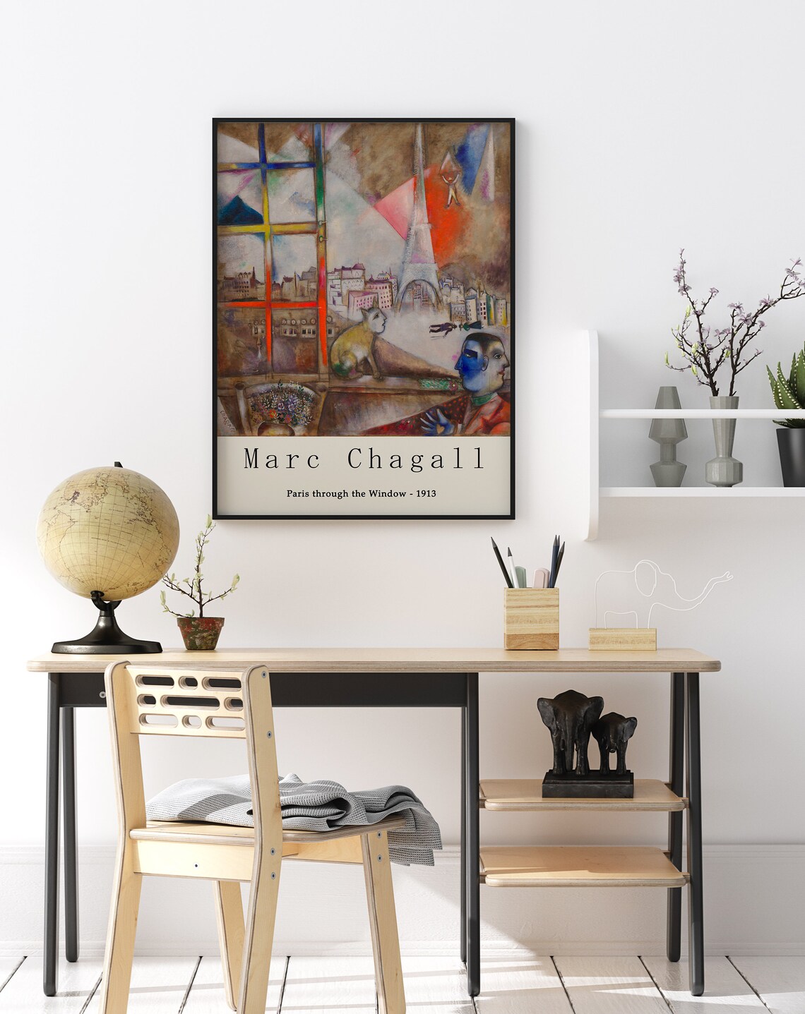 Marc Chagall Poster Paris Through The Window Marc Chagall | Etsy