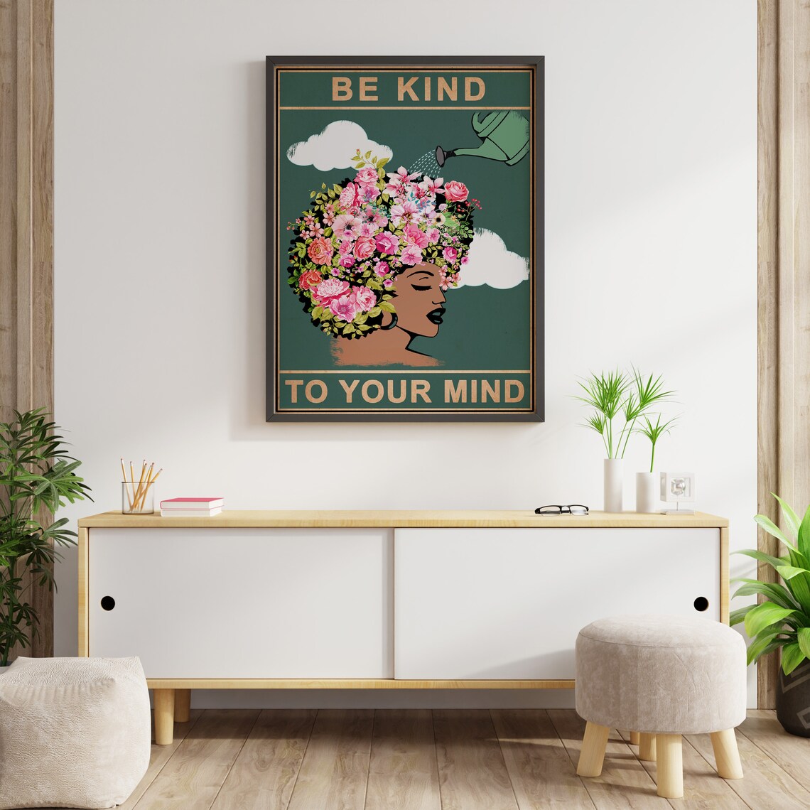 Be Kind to Your Mind Poster Floral Poster Floral Print - Etsy