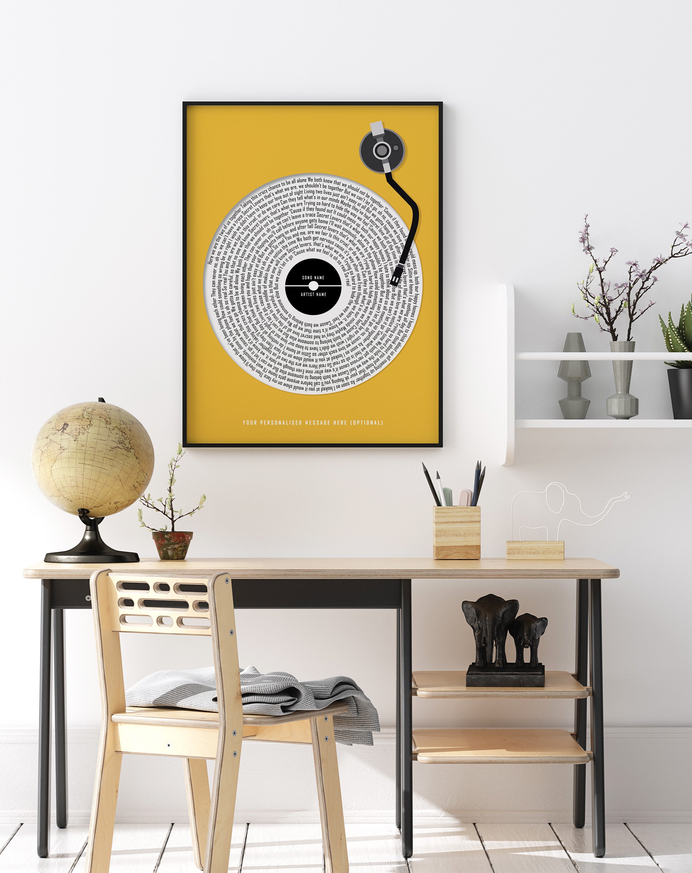 Custom Vinyl Lyrics Print Personalised Music Poster - Etsy