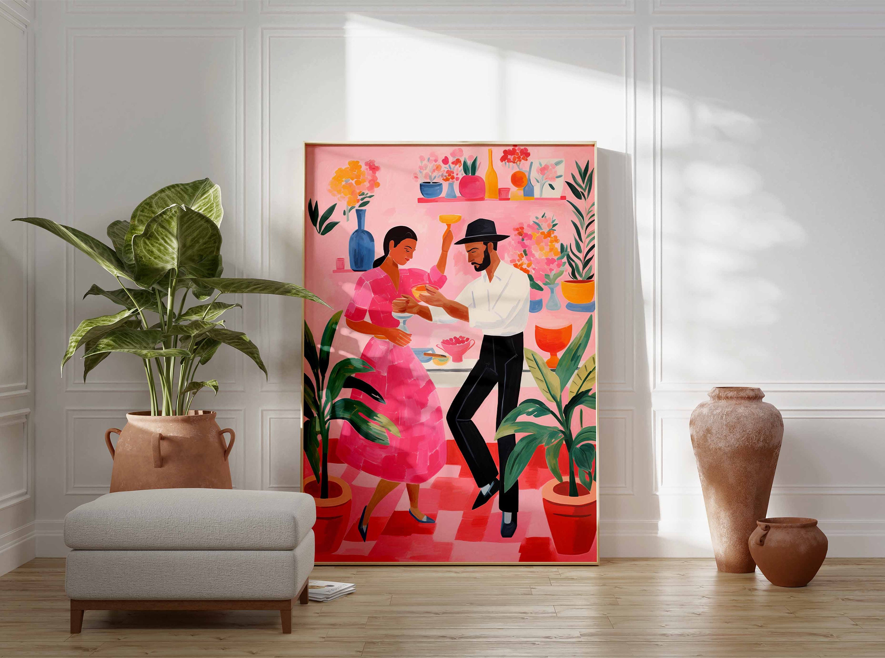 Latin American Dancers Poster, Latin Decor, Salsa Dancing Art, South ...