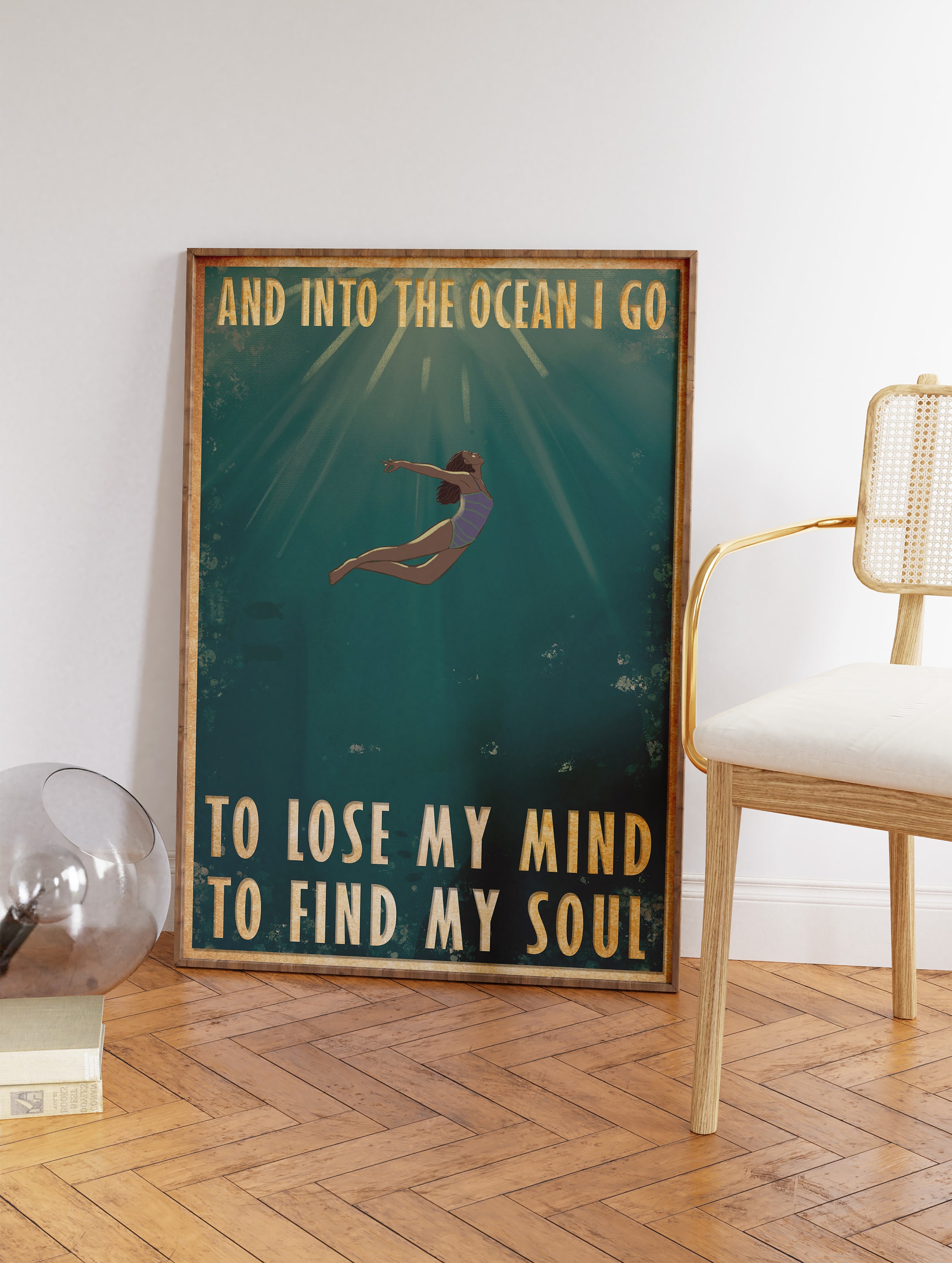 Into the Ocean I Go Poster, Spiritual, Yoga, Sea, Water, Travel ...