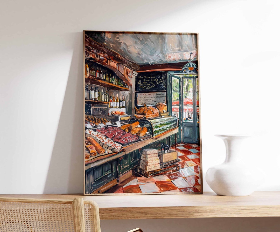 Vintage Delicatessen Poster, Food Art, Kitchen Decor, Deli Poster, Cafe ...