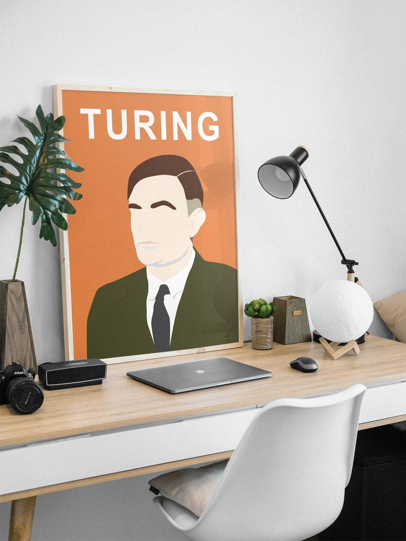 Alan Turing Print Alan Turing Poster LGBT Art WW11 - Etsy