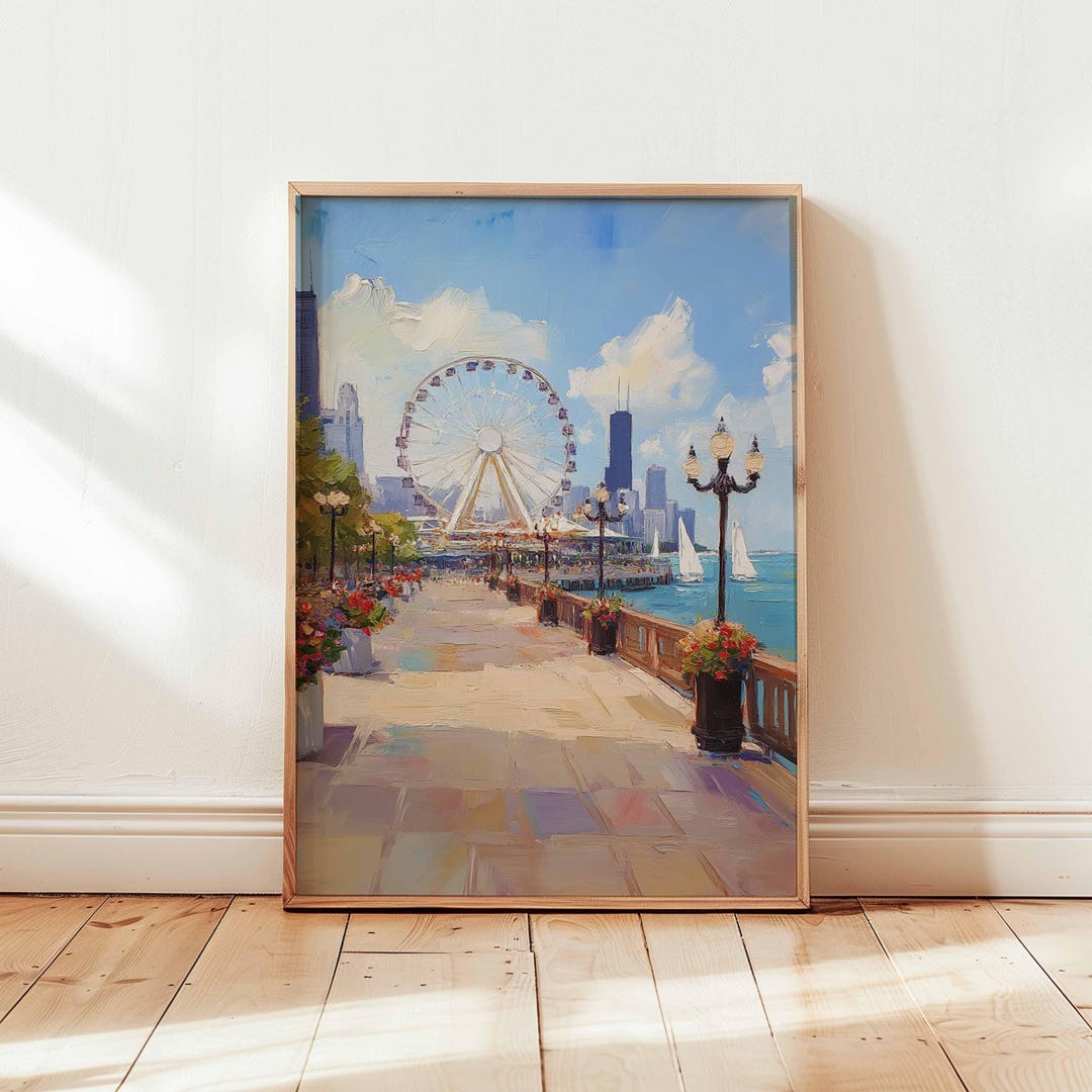 Chicago Poster, USA Wall Art, Chicago City Print, Urban Skyline Poster ...