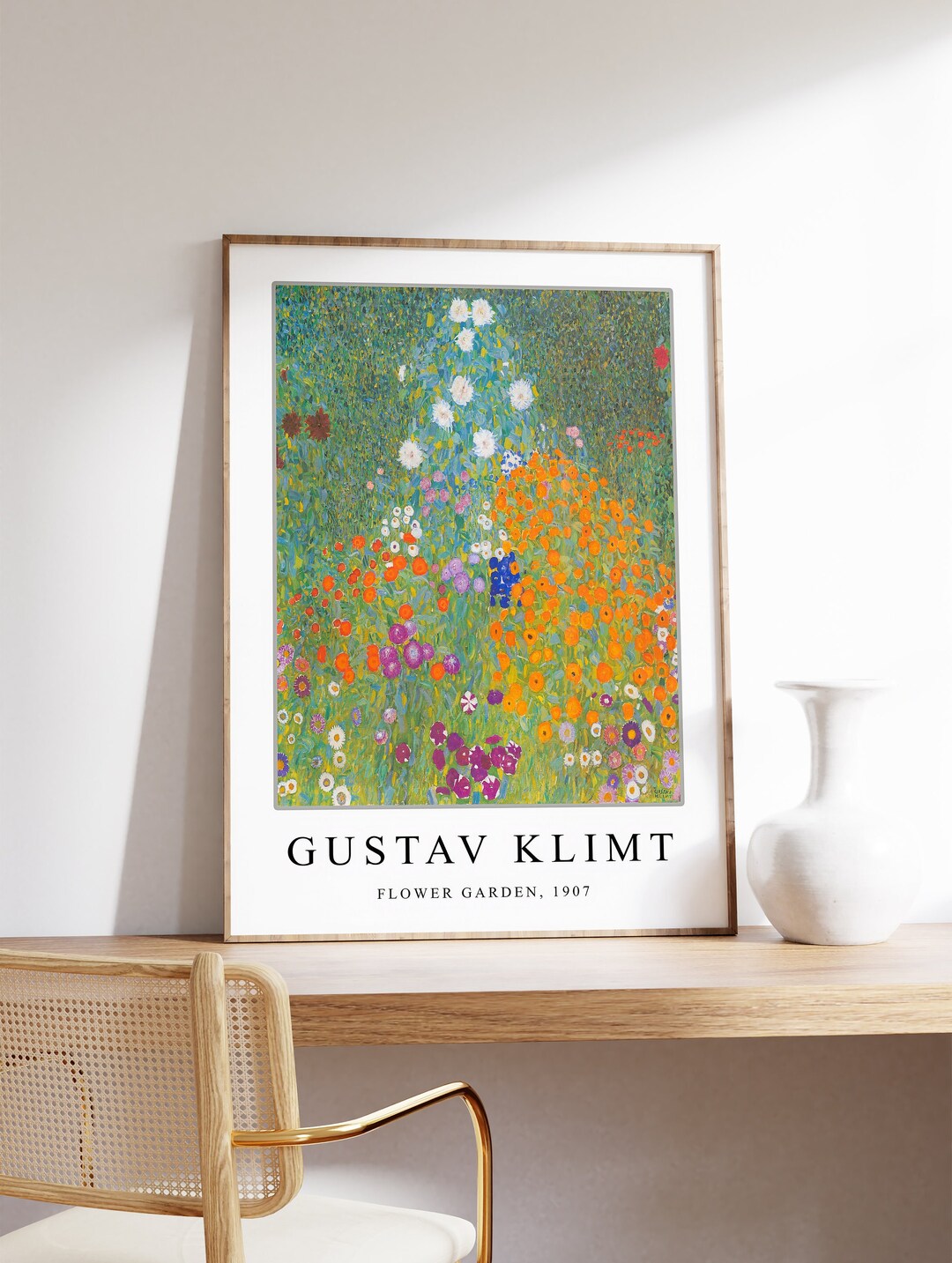 Gustav Klimt Poster, Gallery Quality Print, Flower Garden, Art Nouveau ...