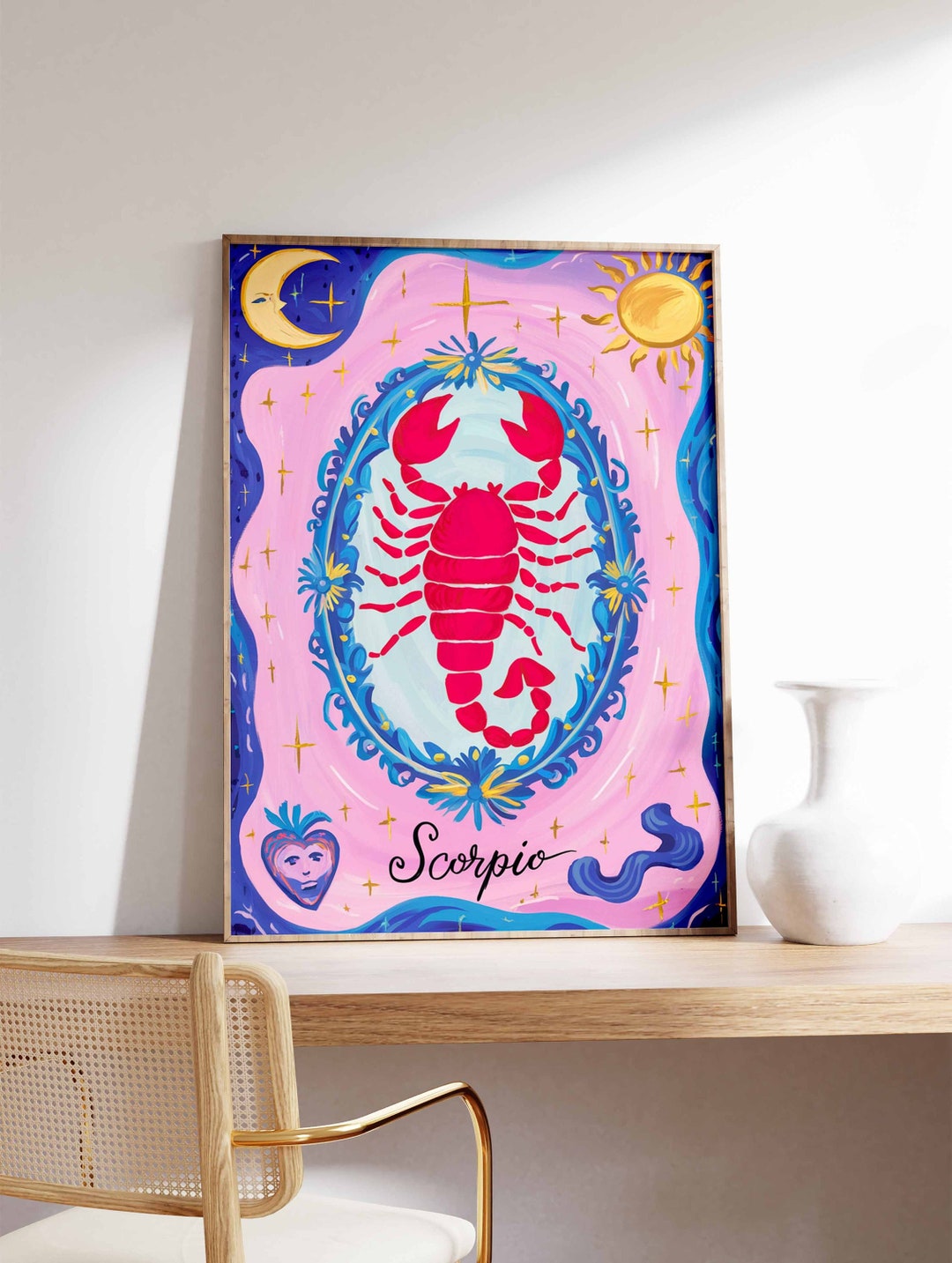 Scorpio Poster, Star Sign Poster, Zodiac Print, Birthday Gift ...