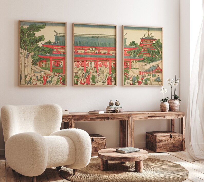 Chinese Set of 3 Posters Chinese Art Japanese Art Print - Etsy
